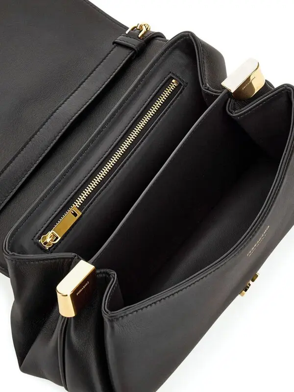 FERRAGAMO Small Front-flap Shoulder Bag - Black