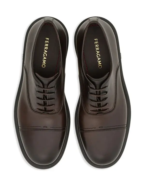 FERRAGAMO Toe-capped Leather Oxford Shoes