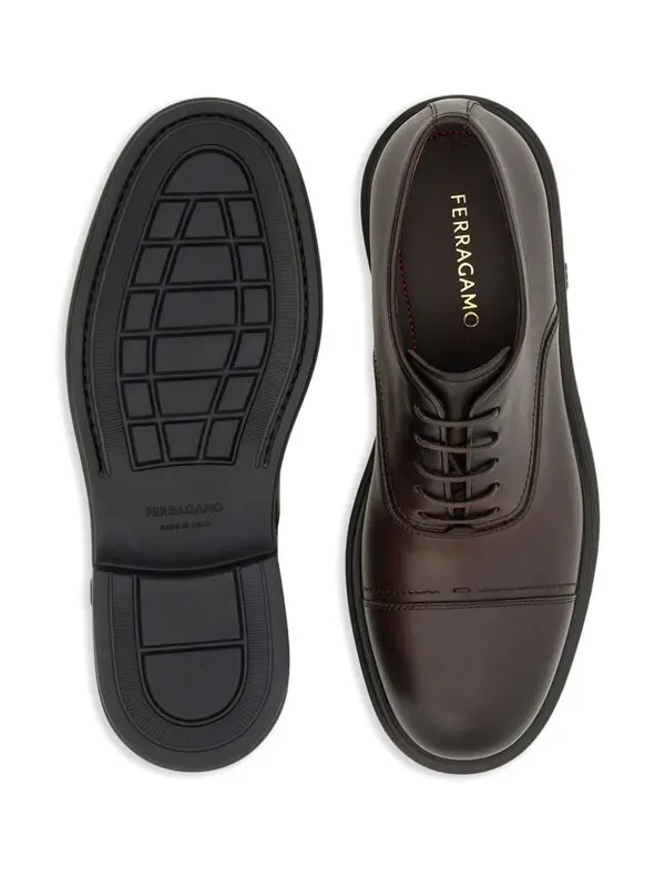 FERRAGAMO Toe-capped Leather Oxford Shoes