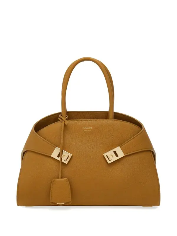 FERRAGAMO Small Hug Tote Bag - Brown