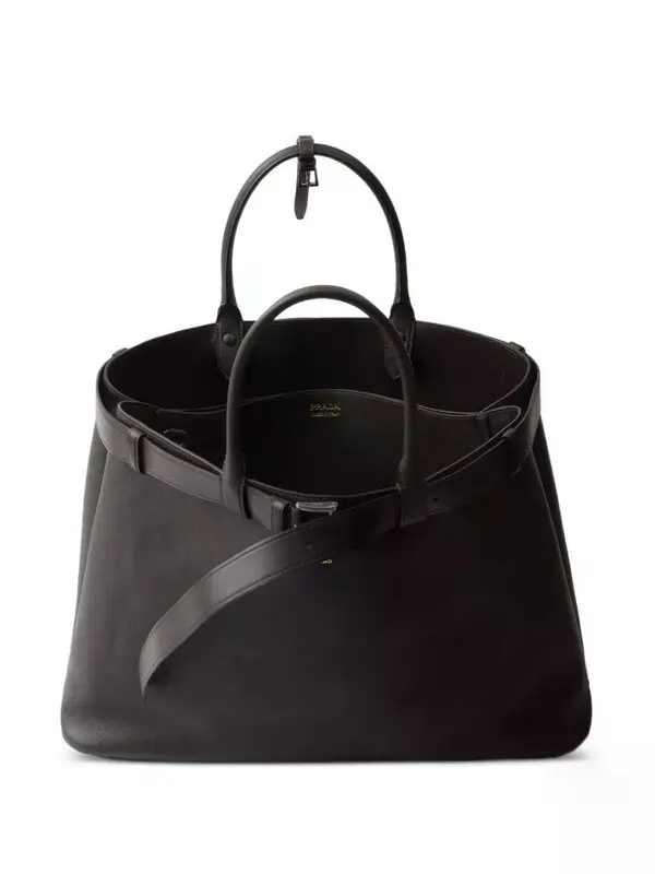 Prada Buckle Leather Tote
