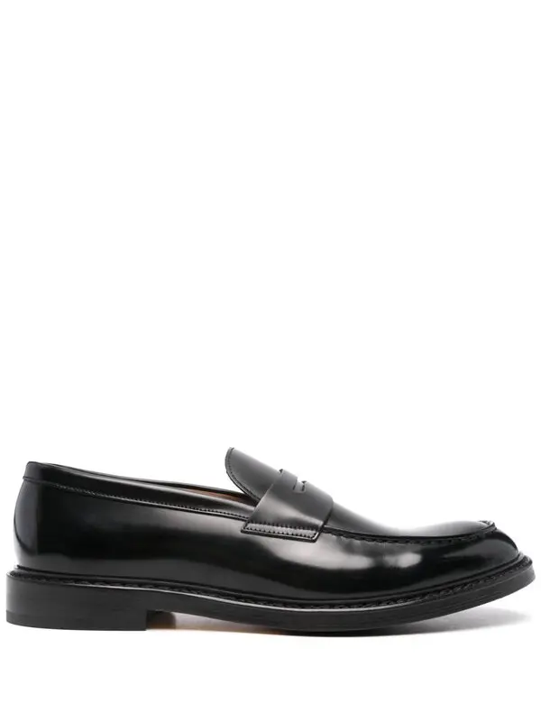 DOUCAL'S Horse Penny Loafers - Black