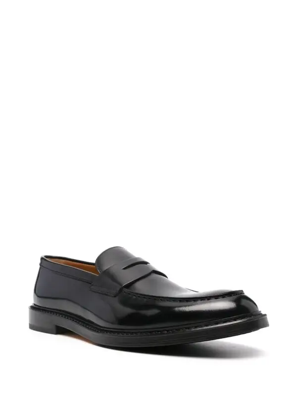DOUCAL'S Horse Penny Loafers - Black