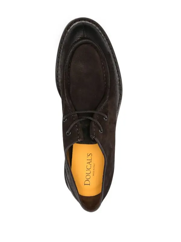 DOUCAL'S Distressed Derby Shoes - Tm23 Terre+f.do T.moro