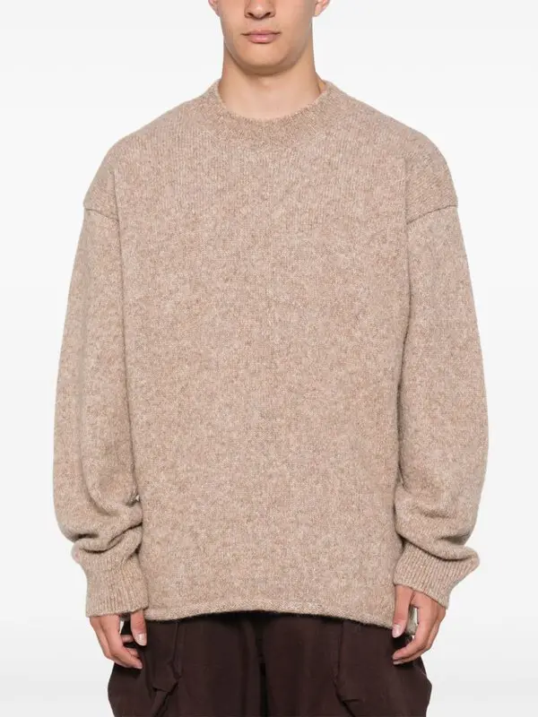 Jacquemus Intarsia-knit Logo Sweater - Neutrals