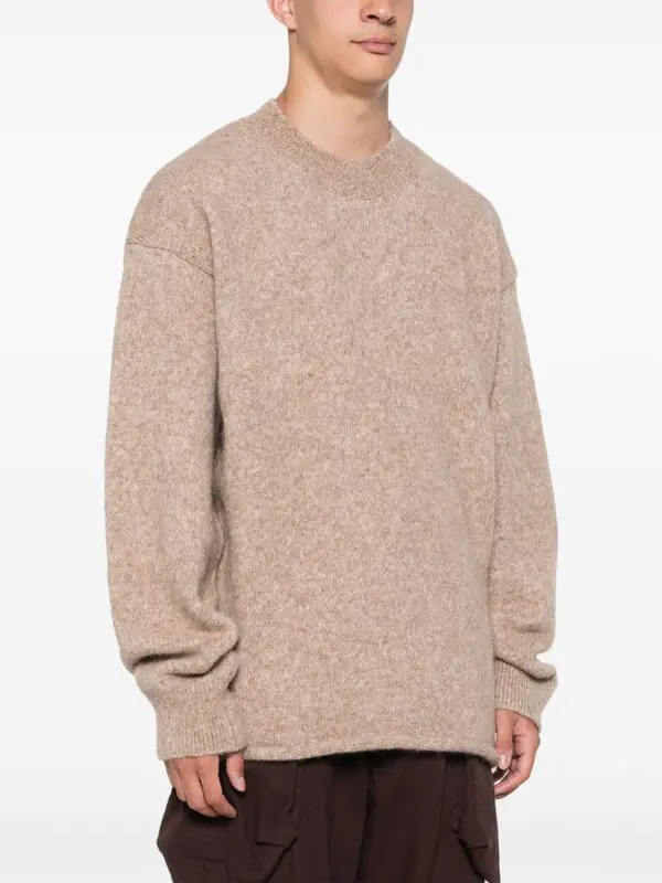 Jacquemus Intarsia-knit Logo Sweater - Neutrals