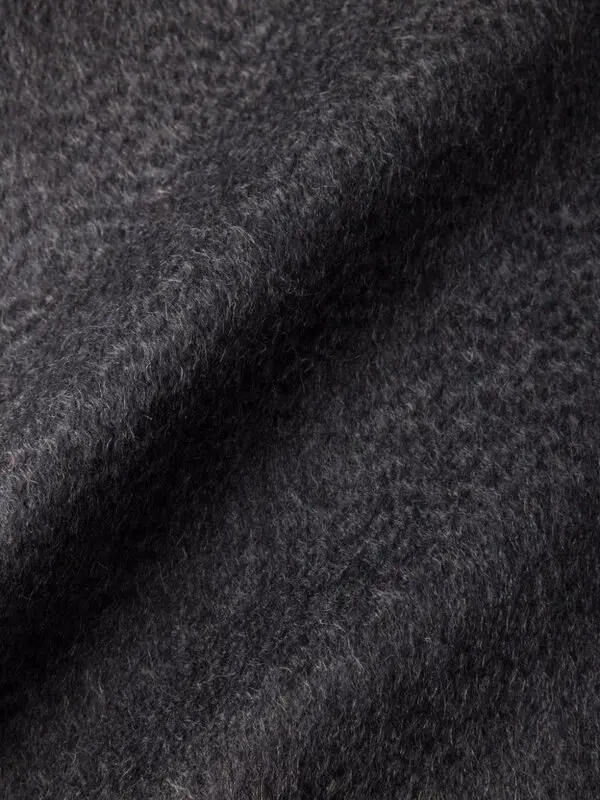 Prada Logo-embroidered Cashmere Scarf - Grey
