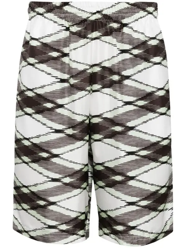 Missoni Patterned Silk Shorts - Green
