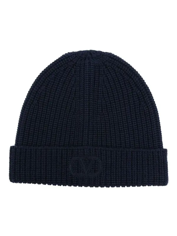 Valentino Garavani Vlogo Beanie - Blue