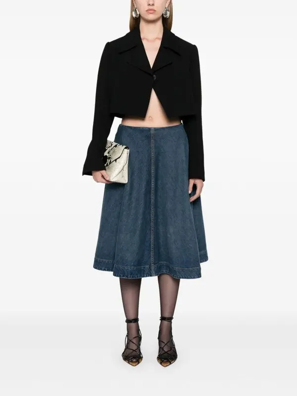 Khaite Renta Denim Midi Skirt