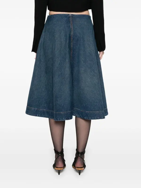 Khaite Renta Denim Midi Skirt