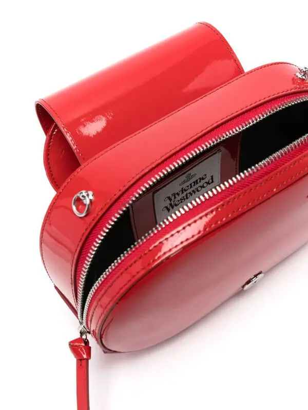 Vivienne Westwood Jonny Heart Flap Crossbody Bag - Red | Editorialist