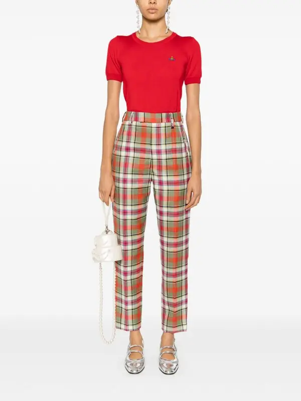 VIVIENNE WESTWOOD Checked Cigarette Trousers