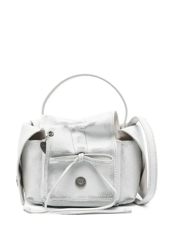 Acne Studios Logo-pendant Leather Mini Bag - Grey