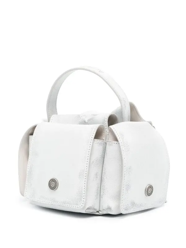 Acne Studios Logo-pendant Leather Mini Bag - Grey