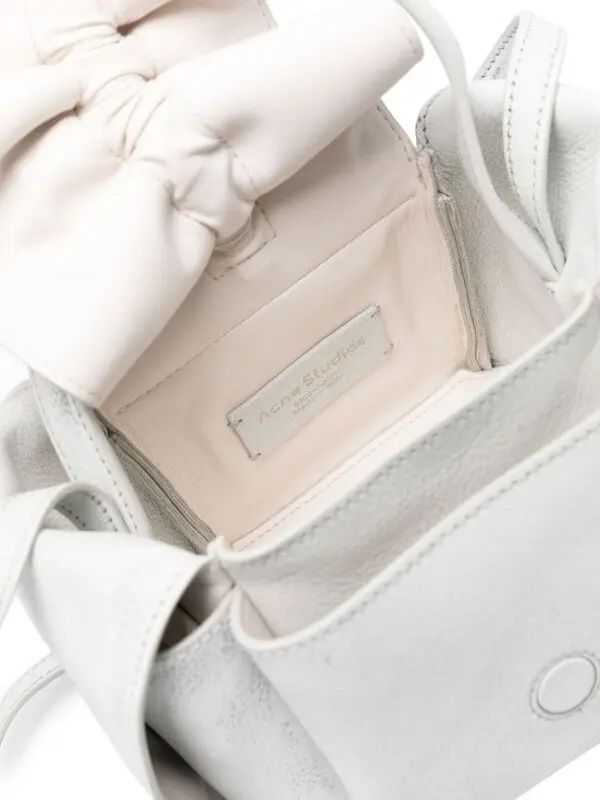 Acne Studios Logo-pendant Leather Mini Bag - Grey