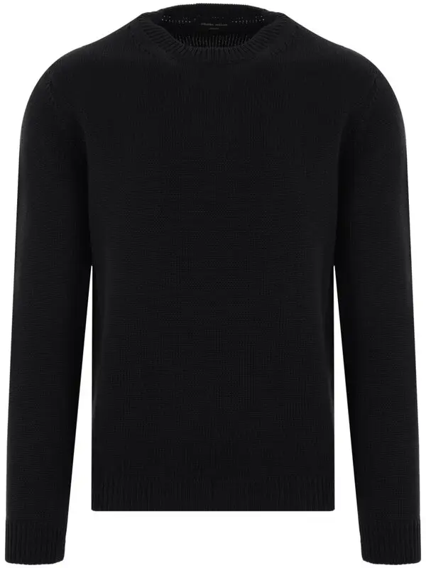 ROBERTO COLLINA Crew-neck Merino Jumper - Black