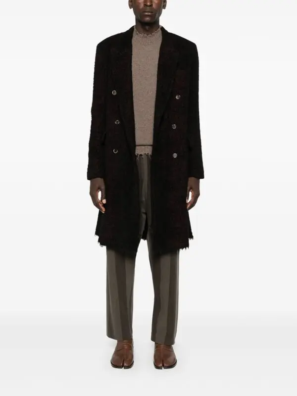 UMA WANG Frayed Mid-length Coat