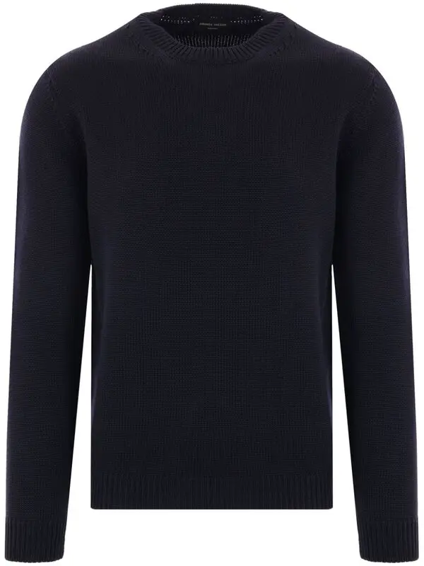ROBERTO COLLINA Crew-neck Merino Jumper - Blue