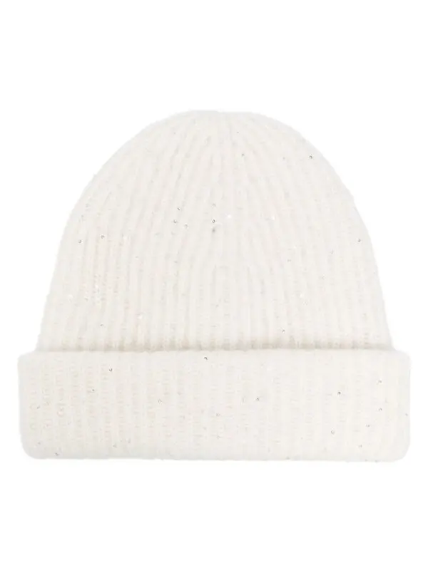 Fabiana Filippi Ribbed-knit Beanie - Neutrals