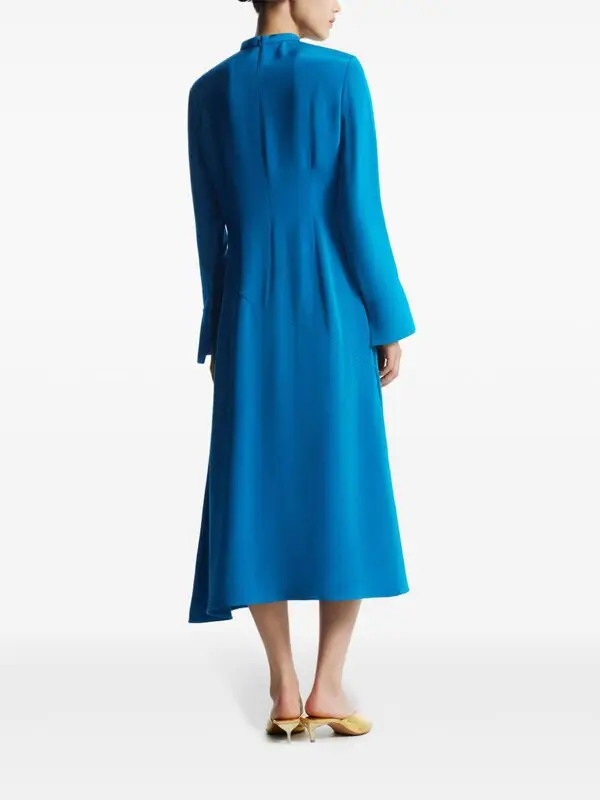 Shanghai Tang Cut-out Silk Midi Dress