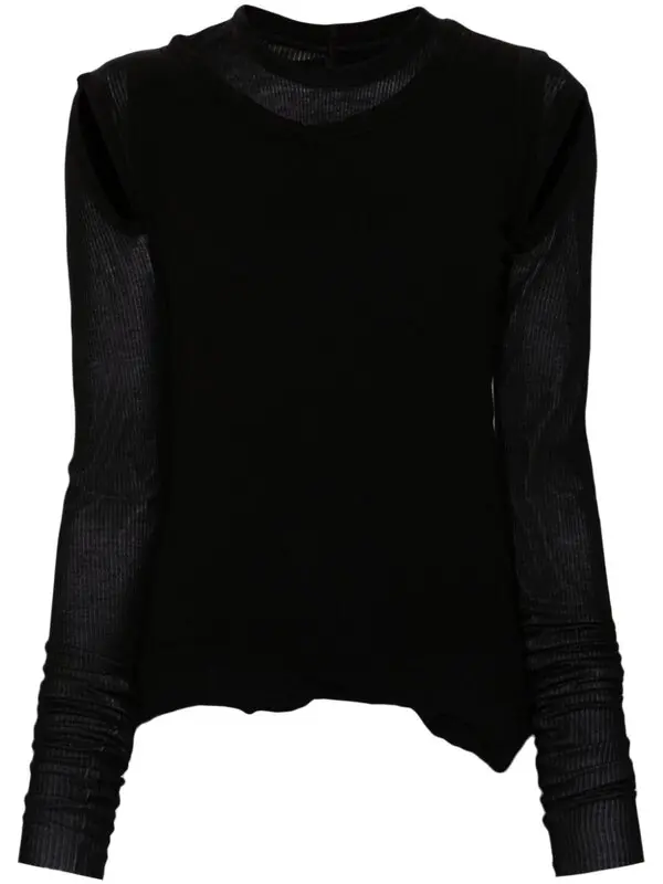 Rick Owens Cropped Banana Top In Black - 66% Off | Editorialist
