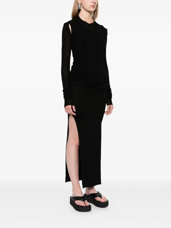 Rick Owens Cropped Banana Top In Black - 66% Off | Editorialist