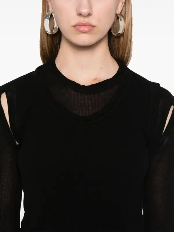 Rick Owens Cropped Banana Top In Black - 66% Off | Editorialist
