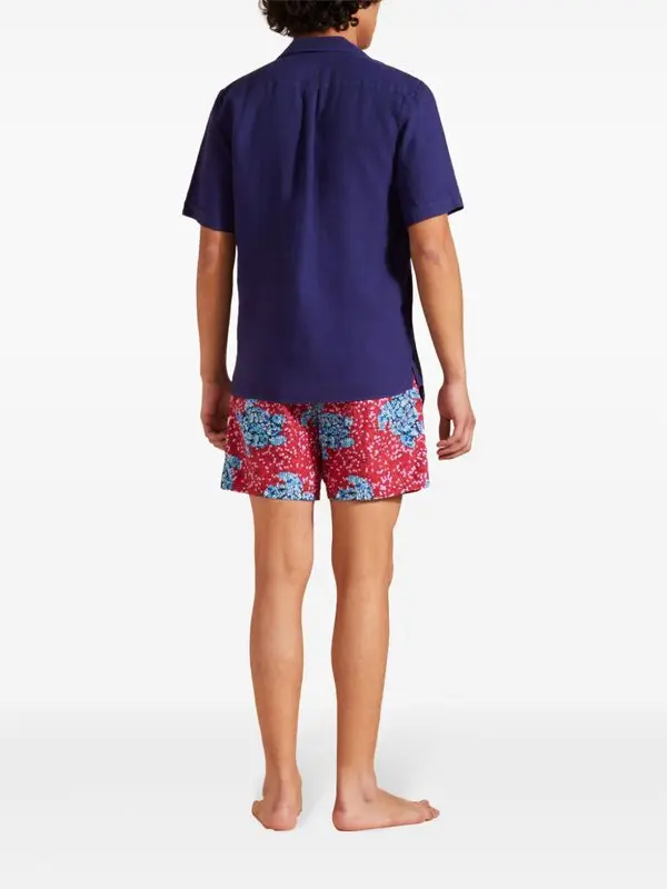Vilebrequin Short-sleeve Linen Shirt - Blue