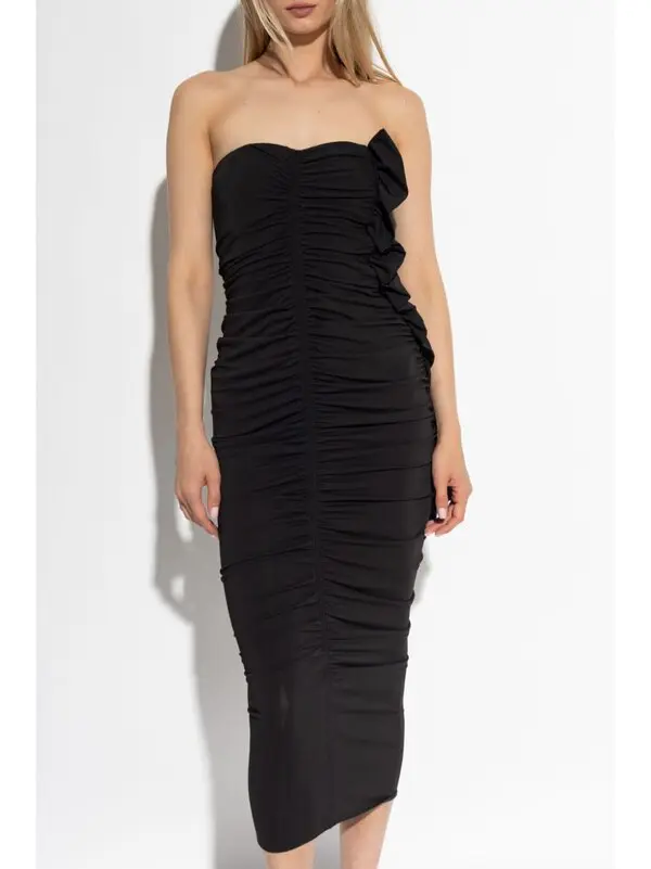 Attico Ruched Midi Dress