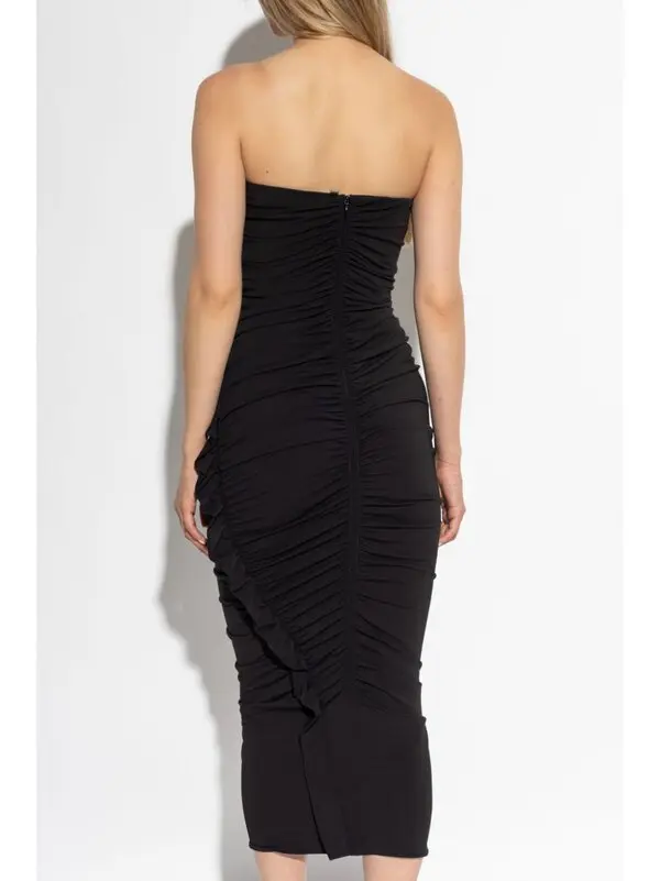 Attico Ruched Midi Dress