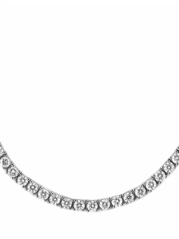 JEWELS AFICIONADO 18kt White Gold Diamond Necklace - Silver
