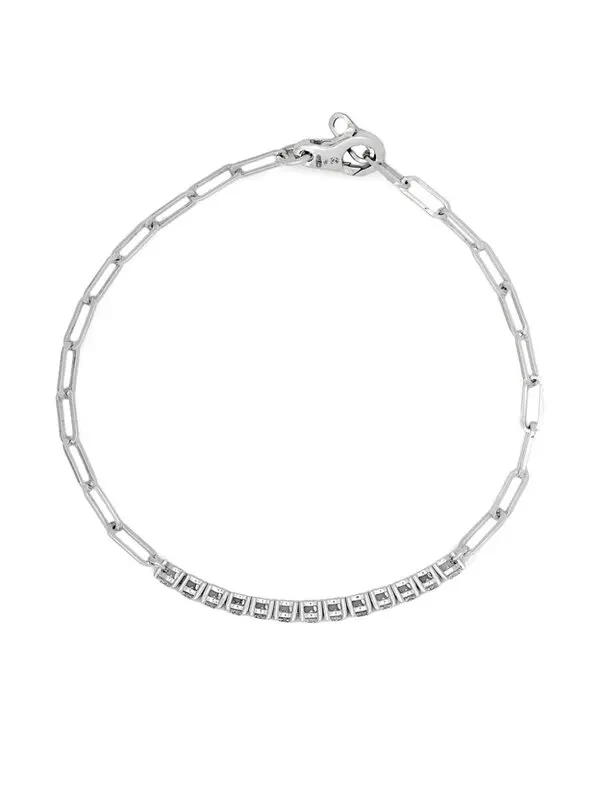 JEWELS AFICIONADO 18kt White Gold Diamond Bracelet - Silver