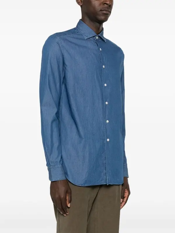 GLANSHIRT Long-sleeved Denim Shirt