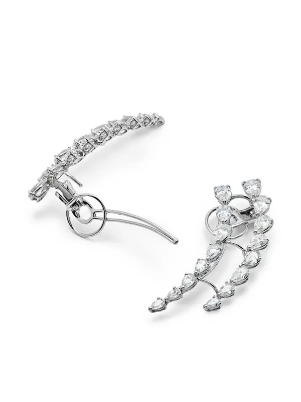 JEWELS AFICIONADO 18kt White Gold Diamond Ear Cuffs