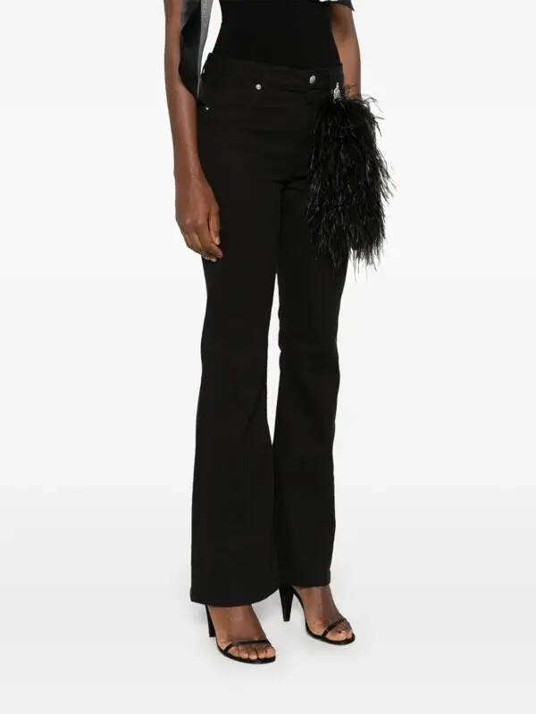 LOULOU Feather-detail Flared Jeans