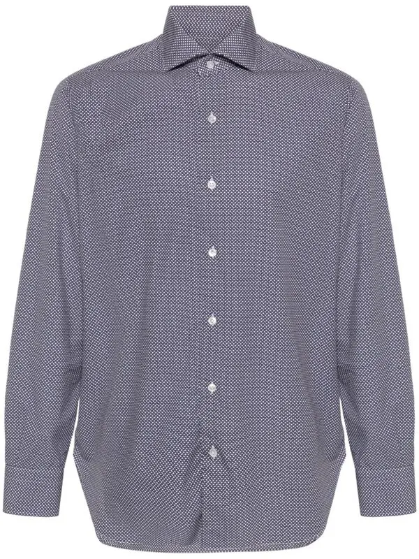 BARBA NAPOLI Graphic-print Shirt - Blue