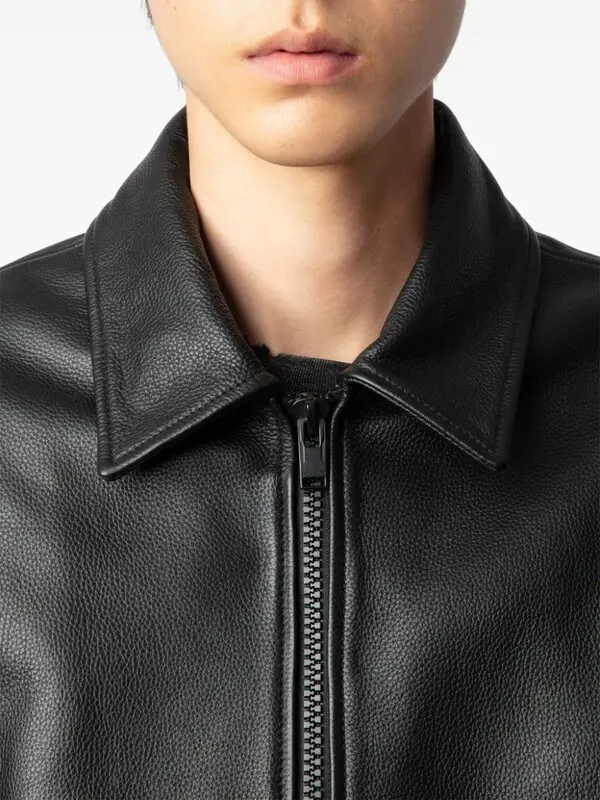 Zadig&Voltaire Mate Leather Jacket In Black - 61% Off