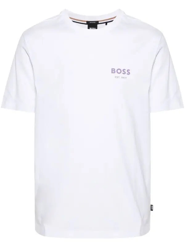 BOSS Rubber Logo Cotton T-shirt - White