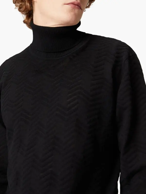 Missoni Chevron Roll-neck Jumper - Black