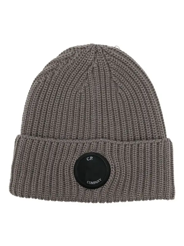 C.P. COMPANY Lens-detail Beanie - Brown