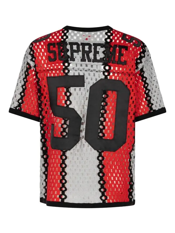【希少】Supreme Crochet Football Jersey Supreme Crochet Football Jersey - Red | Editorialist