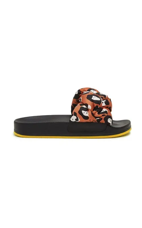 La DoubleJ Treccia Slides - Lady Leopard Orange