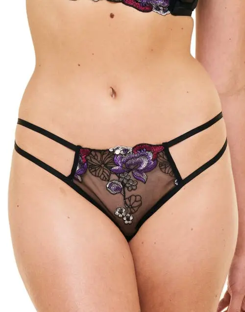 ADORE ME Jayda Brazilian Panties - Dark Purple