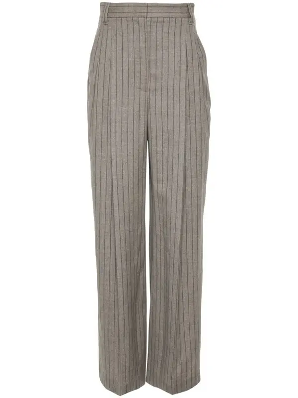 Brunello Cucinelli Pinstriped Trousers - Grey