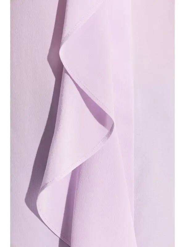Victoria Beckham Ruffled Silk Blouse - Purple