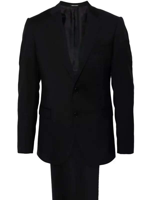 Emporio Armani Virgin-wool Suit - Blue