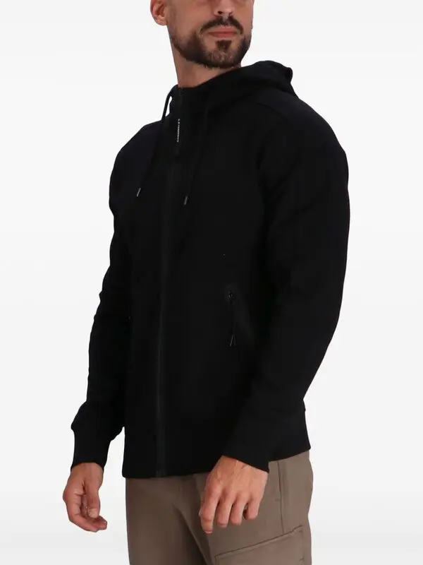 C.P. COMPANY Goggles-detail Zip-up Hoodie - Black