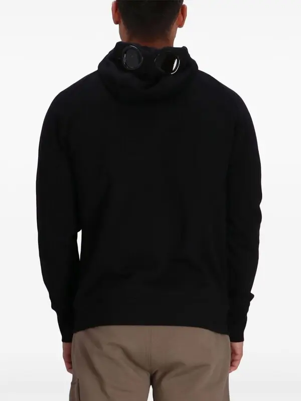 C.P. COMPANY Goggles-detail Zip-up Hoodie - Black