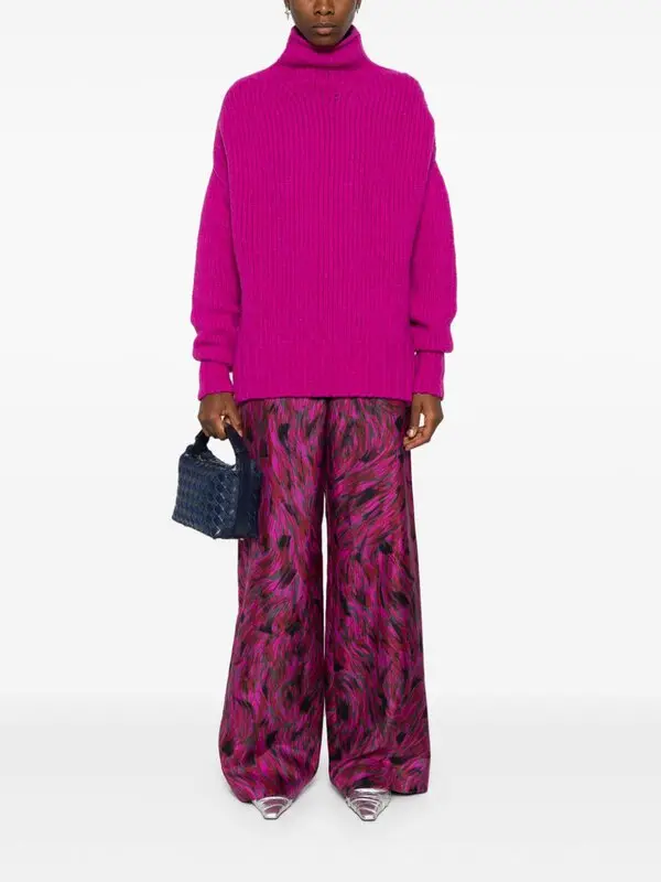 LANVIN Brush Stroke-printed Trousers